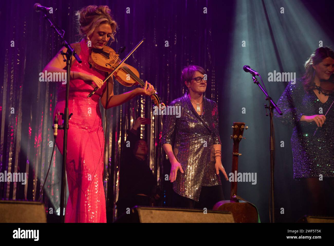 Glasgow Scotland. 21 January 2024. Scottish fiddler Aileen Reid and ...