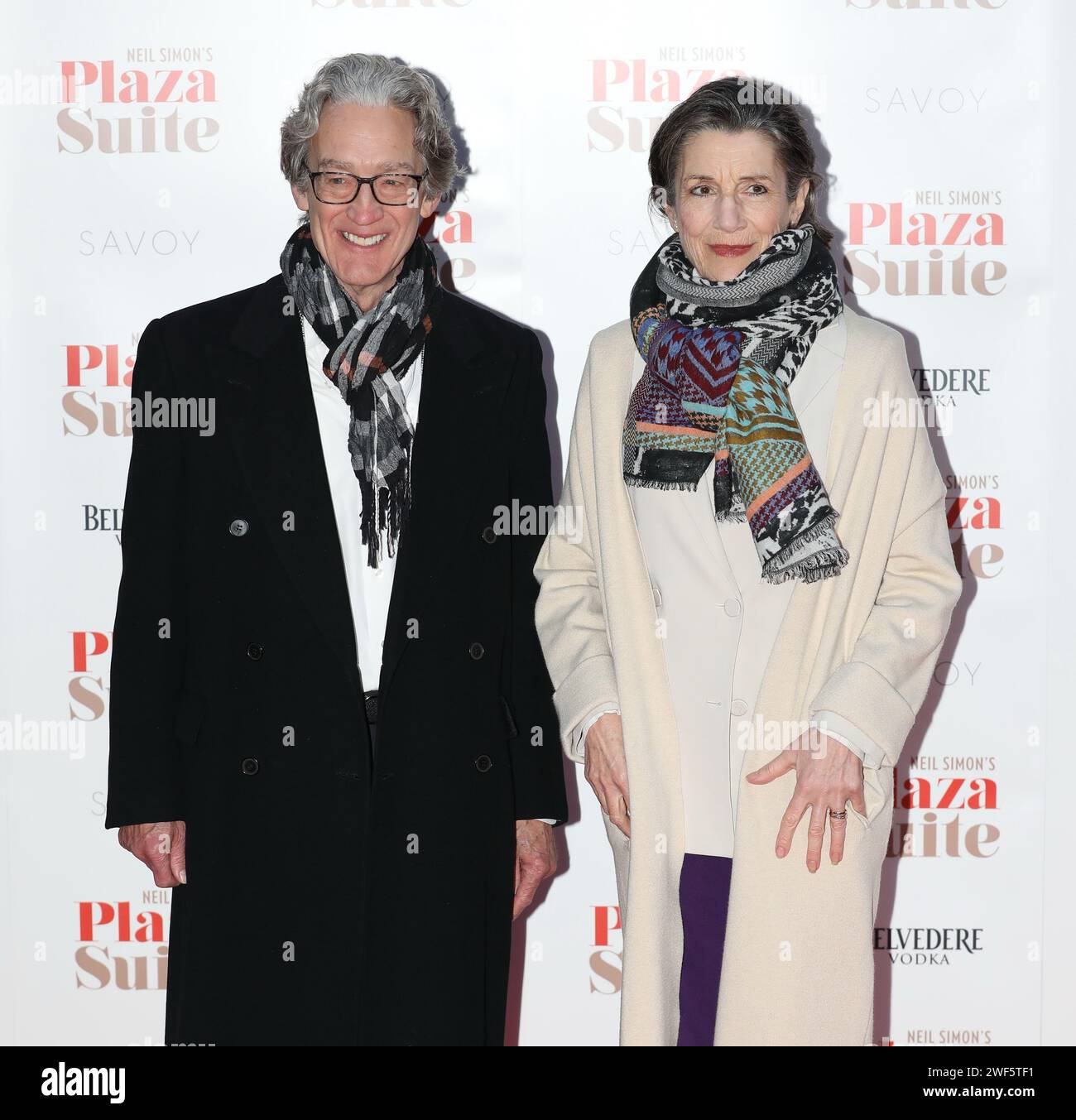 London, UK. 28th Jan, 2024. Guy Paul and Dame Harriet Walter attend the ...