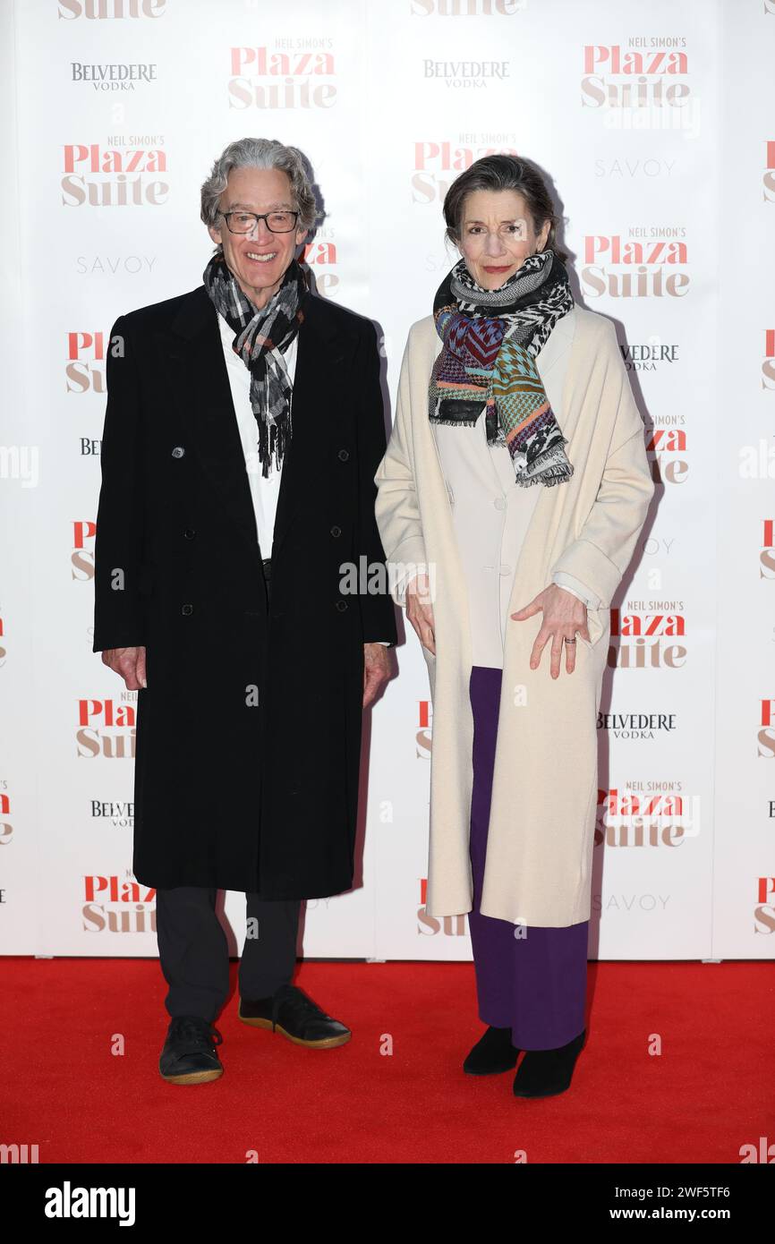 London, UK. 28th Jan, 2024. Guy Paul and Dame Harriet Walter attend the ...
