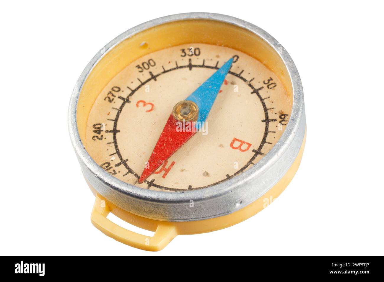 Vintage retro compass isolated on white Stock Photo - Alamy