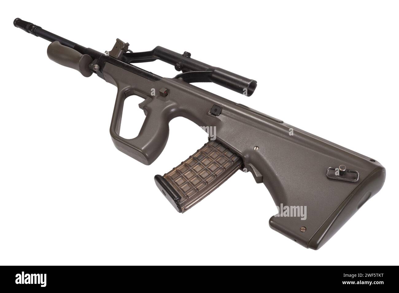 Modern bullpup assault rifle isolated on white background Stock Photo ...