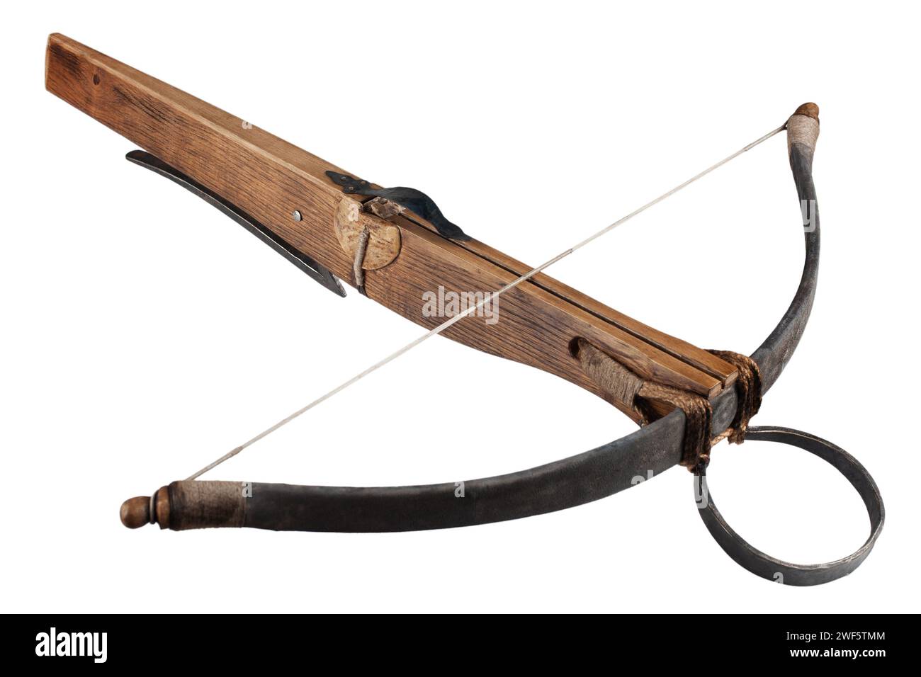 vintage medieval crossbow isolated on white background Stock Photo - Alamy