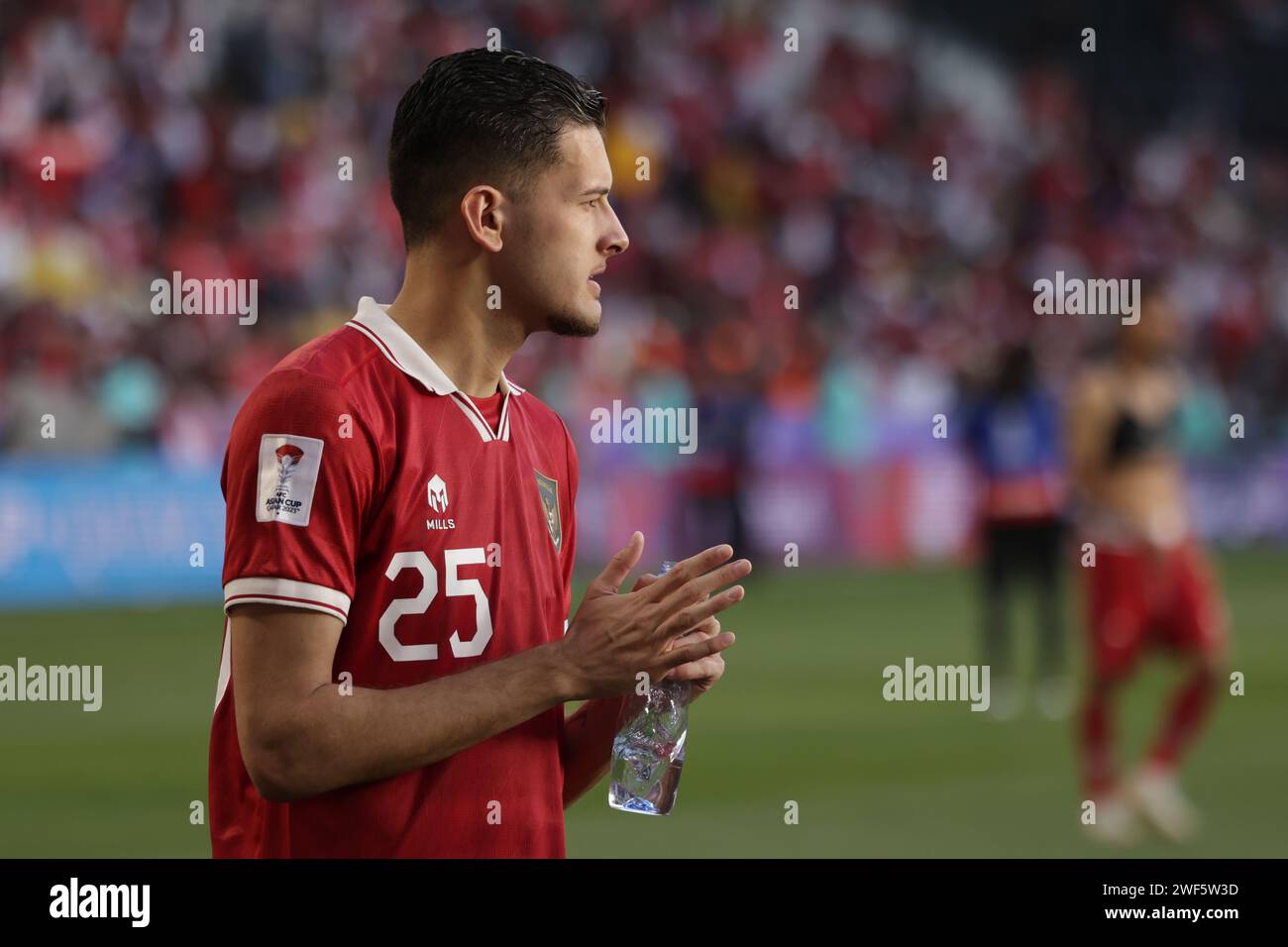 DOHA, QATAR - JANUARY 28: Justin Hubner of Indonesia during the AFC ...