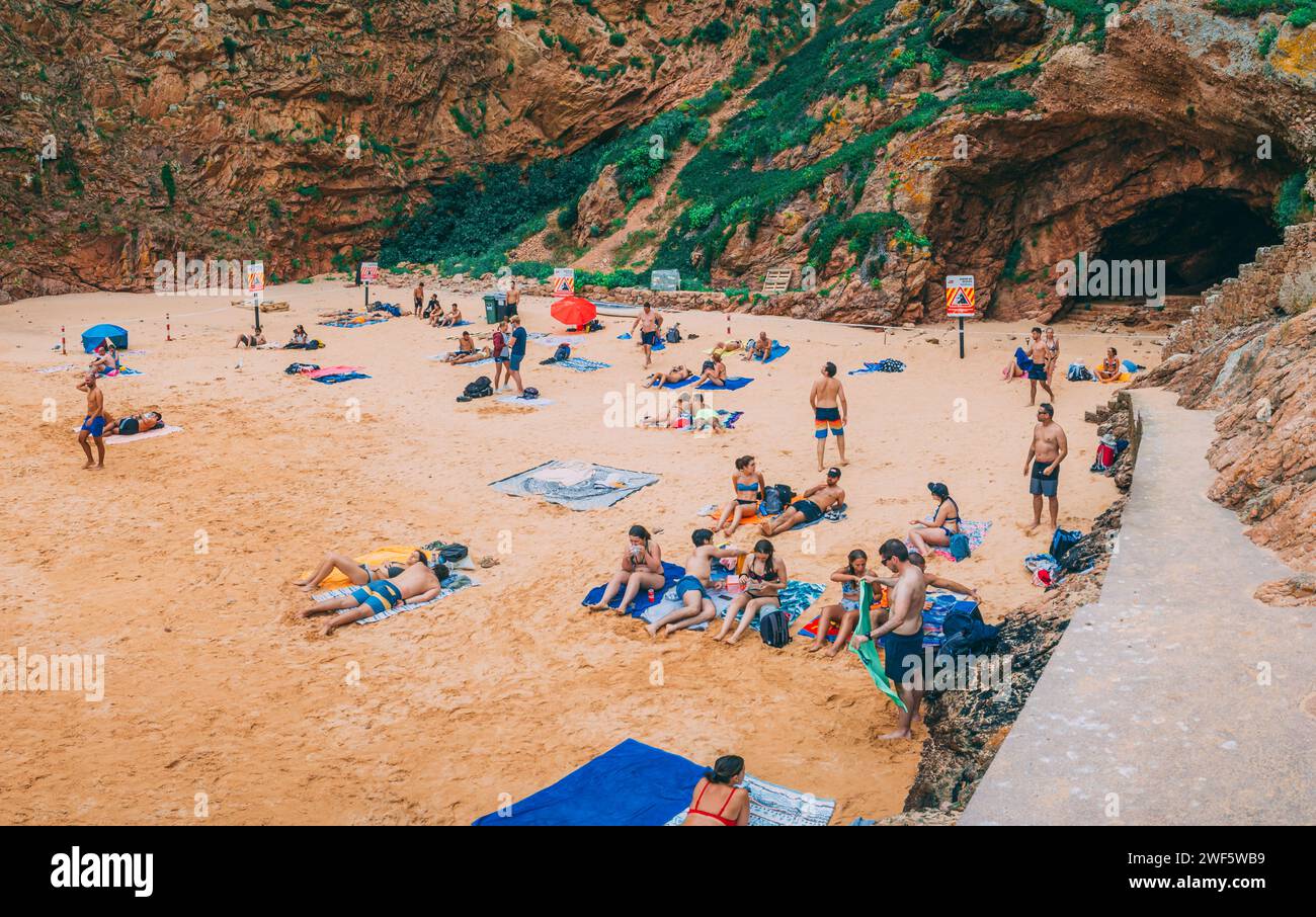 View of a beach at Berlenga Grande archipelago in Portugal Stock Photo ...