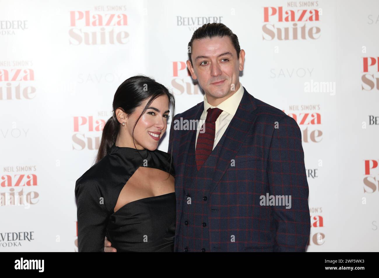 London, UK. 28th Jan, 2024. Aimie Atkinson and John Dagleish attend the ...