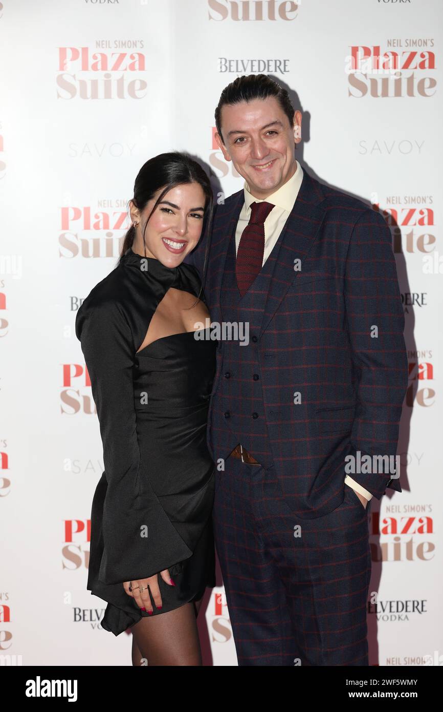 London, UK. 28th Jan, 2024. Aimie Atkinson and John Dagleish attend the ...