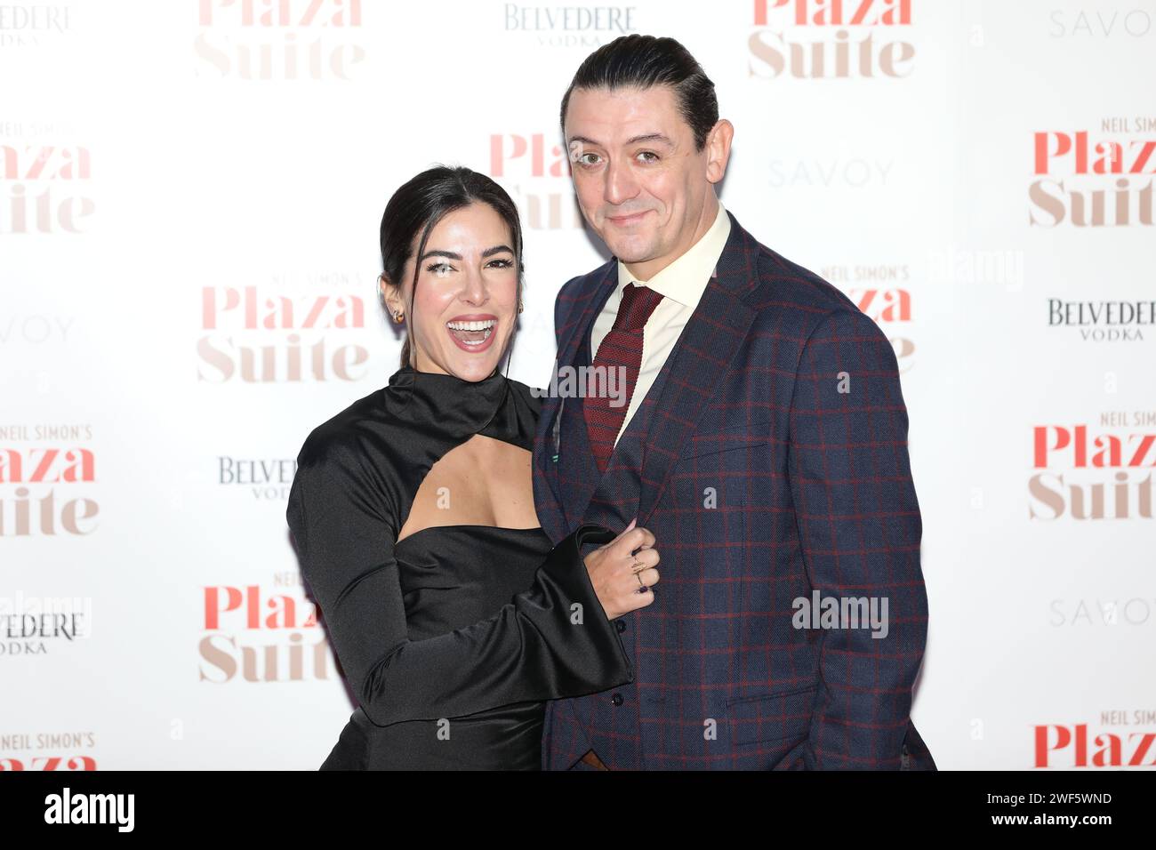 London, UK. 28th Jan, 2024. Aimie Atkinson and John Dagleish attend the ...