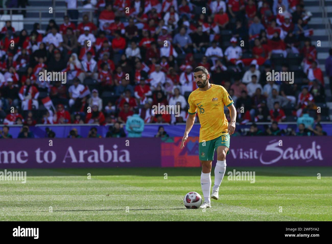 DOHA, QATAR - JANUARY 28: Aziz Behich of Australia during the AFC Asian ...