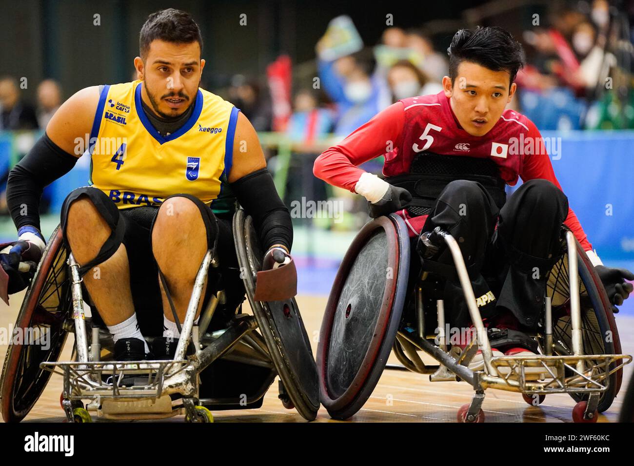 Chiba, Japan. 28th Jan, 2024. (L-R) Gabriel De Souza Simplicio (BRA), Natsuki Ando (JPN ...