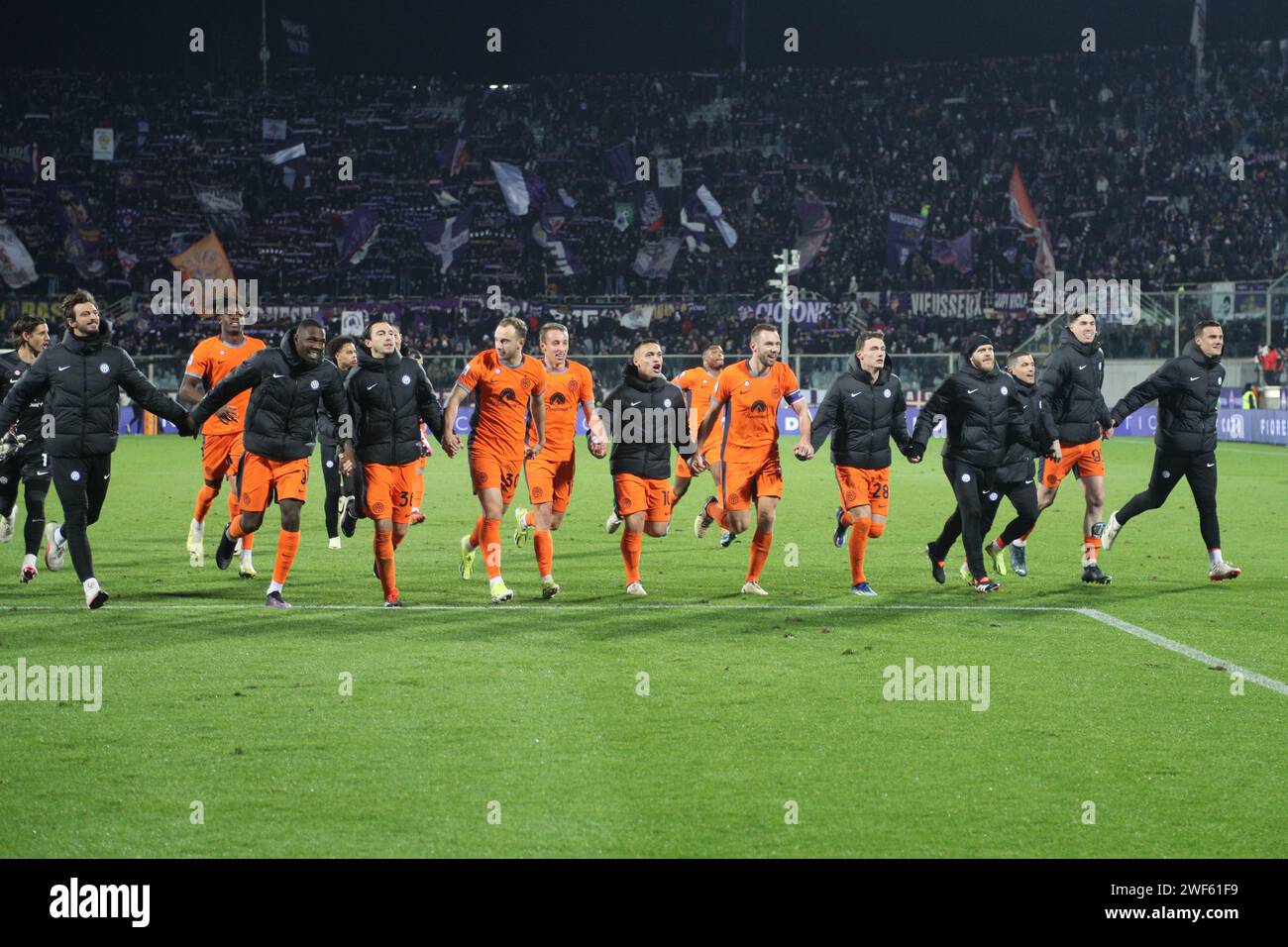 Final joy (Inter) during the Italian "Serie A" match between Fiorentina ...