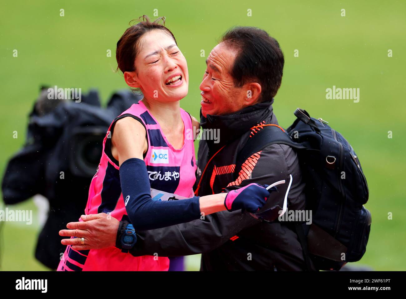 Osaka, Japan. 28th Jan, 2024. (L-R) Honami Maeda, Yutaka Taketomi ...
