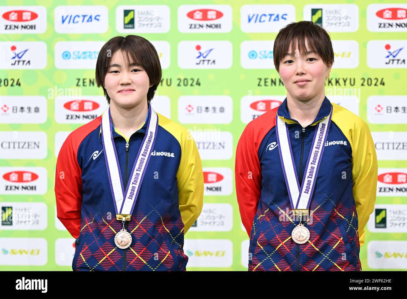 Tokyo, Japan. Credit: MATSUO. 27th Jan, 2024. Saki Shibata & Satsuki Odo Table Tennis : All ...