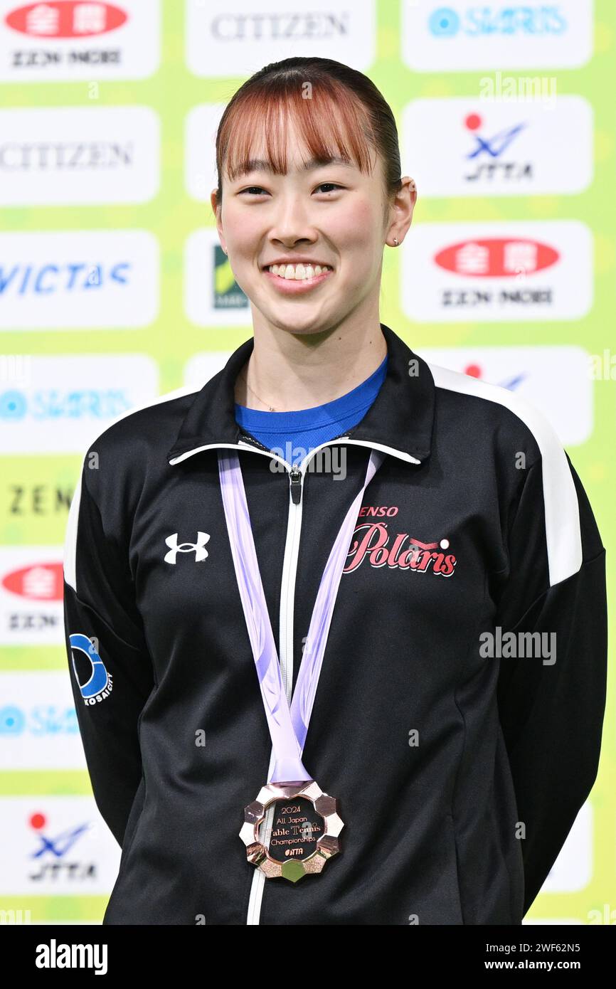 Tokyo, Japan. Credit: MATSUO. 28th Jan, 2024. Kaho Akae Table Tennis ...