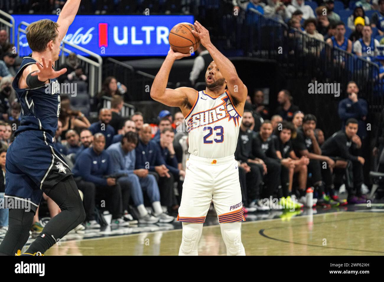 Orlando, Florida, USA, January 28, 2024, Phoenix Suns guard Eric Gordon ...