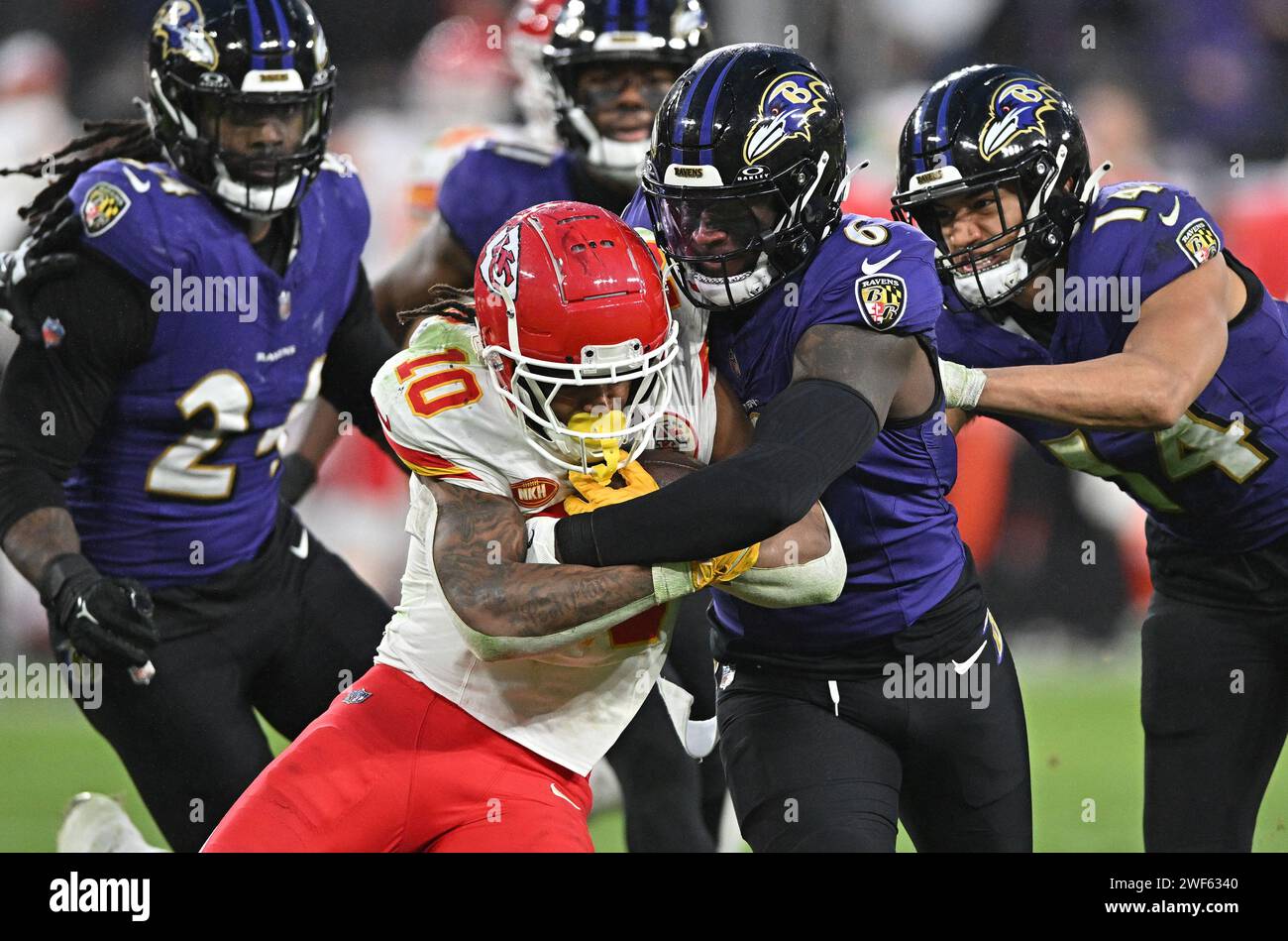 Baltimore, United States. 28th Jan, 2024. Kansas City Chiefs running ...