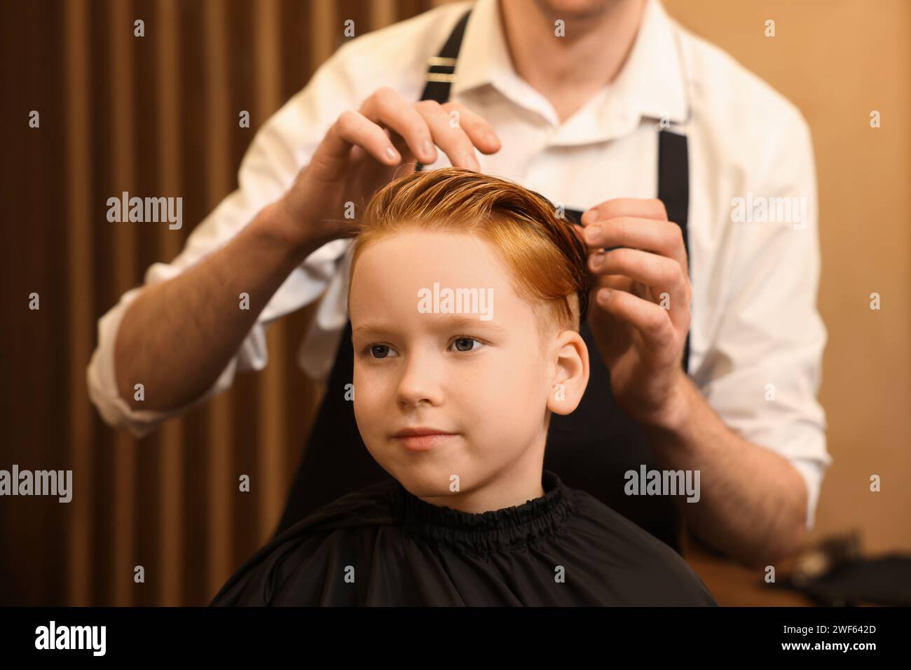 Hairdresser child man hi-res stock photography and images - Alamy