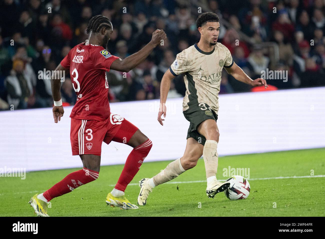 Paris, France. 28th Jan, 2024. Warren Zaire-Emery of PSG in action ...