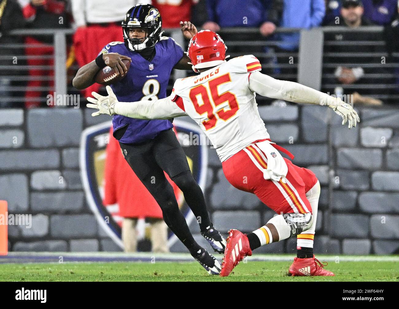 Baltimore, United States. 28th Jan, 2024. Baltimore Ravens quarterback ...