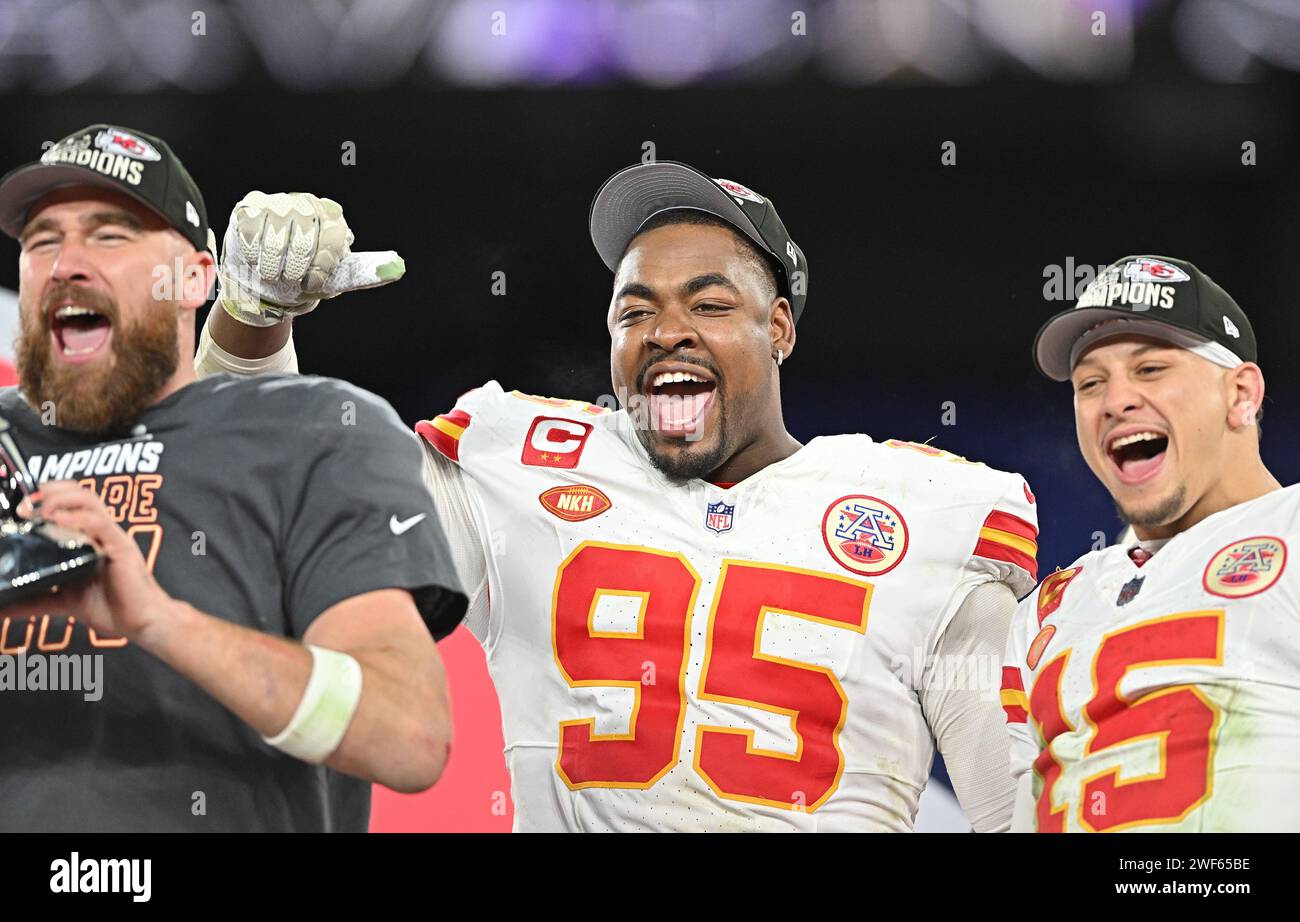 Baltimore, United States. 28th Jan, 2024. Kansas City Chiefs tight end ...