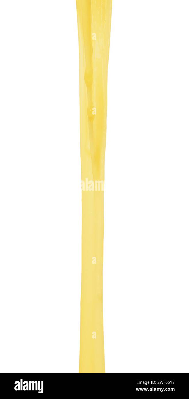 Stretching delicious melted cheese isolated on white Stock Photo - Alamy