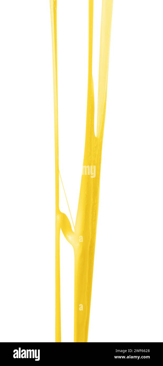 Stretching delicious melted cheese isolated on white Stock Photo - Alamy