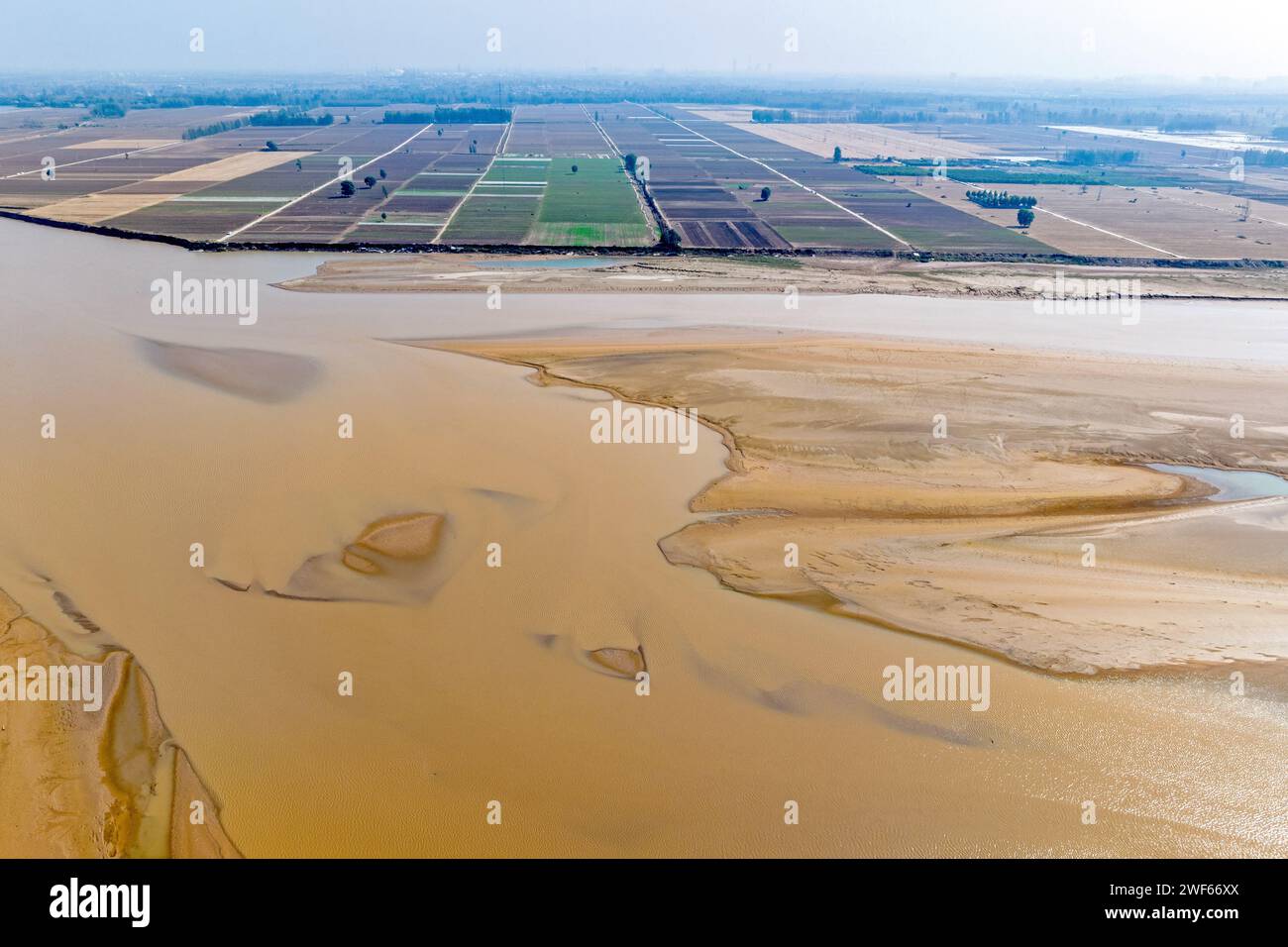 Aerial photography yellow river beach hi-res stock photography and images - Alamy