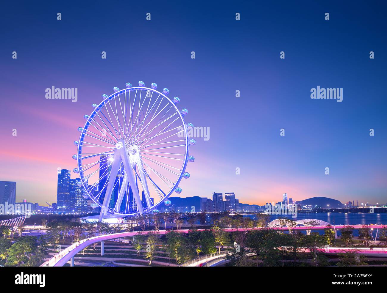 Night View of Dawan District, Guangdong Province Stock Photo - Alamy