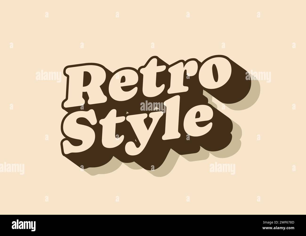 Retro style. Text effect design in vintage style and colors Stock ...