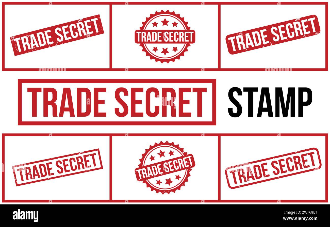 Trade Secret Stamp. Red Trade Secret Rubber grunge Stamp set Stock ...