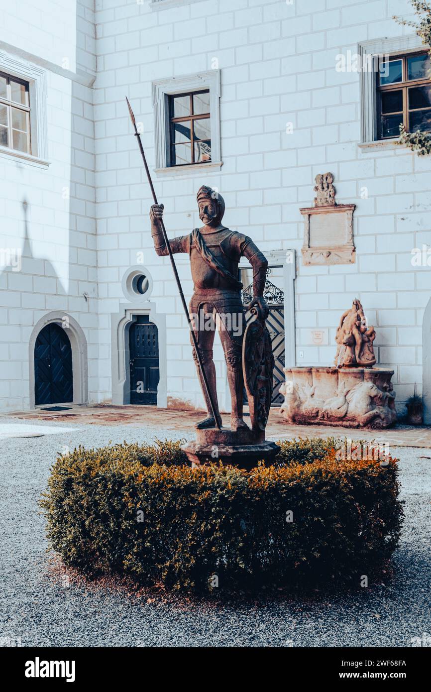 The Sandstone Statue Of The Franconian Knight In The Courtyard Of The ...