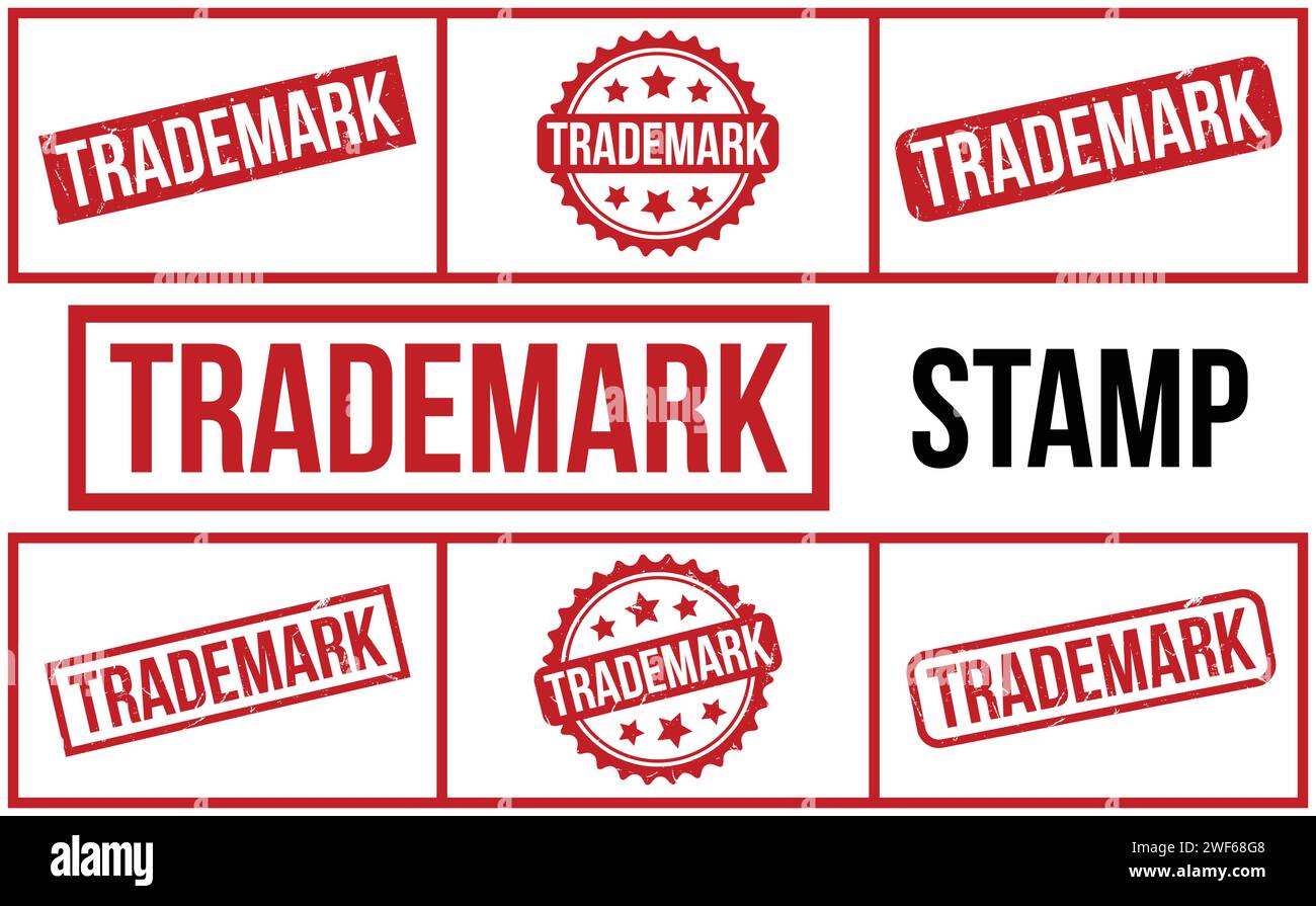 Trademark stamp rubber grunge Stock Vector Images - Alamy