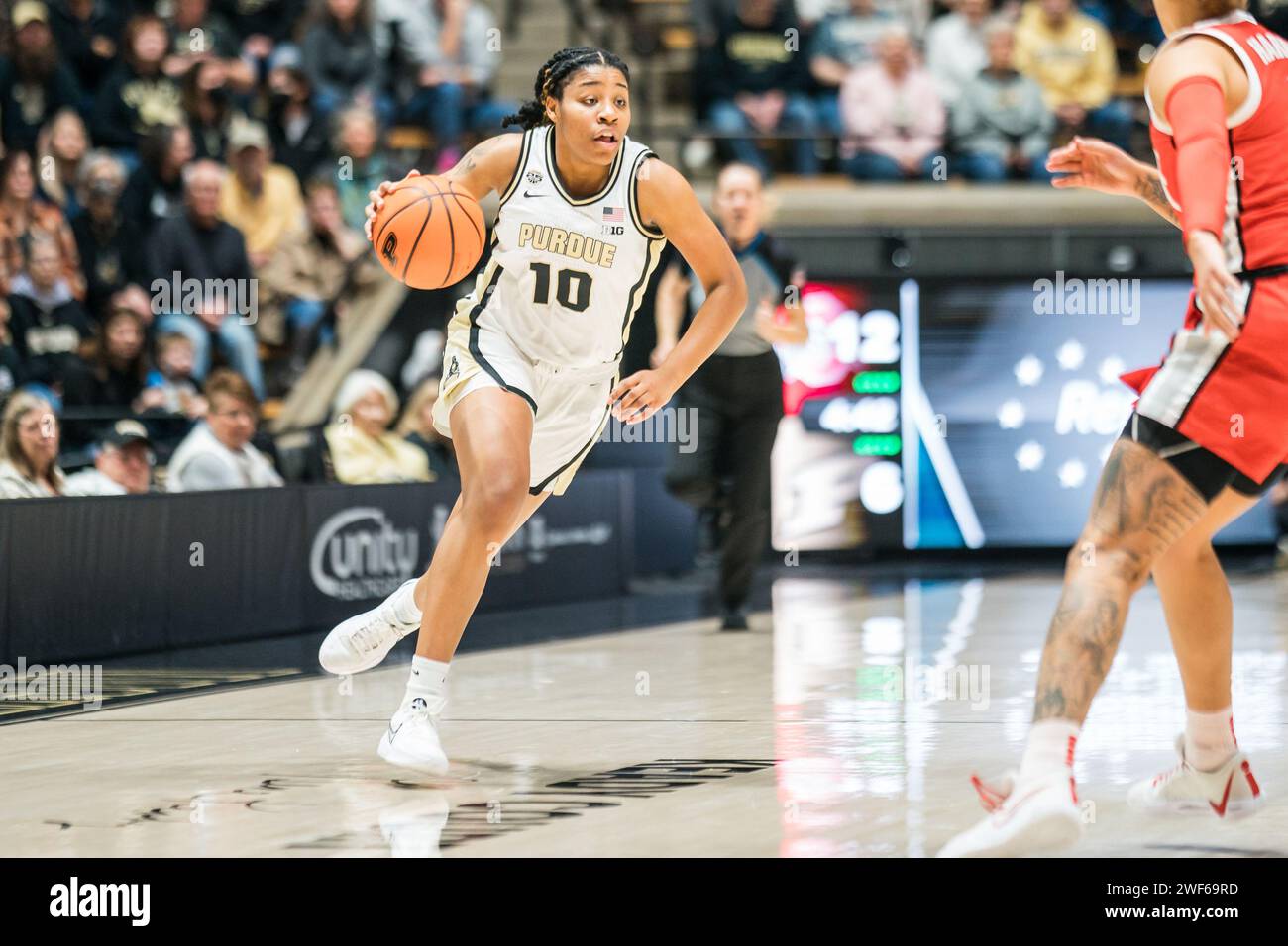 West Lafayette, Indiana, USA. 28th Jan, 2024. Purdue Boilermakers Guard ...