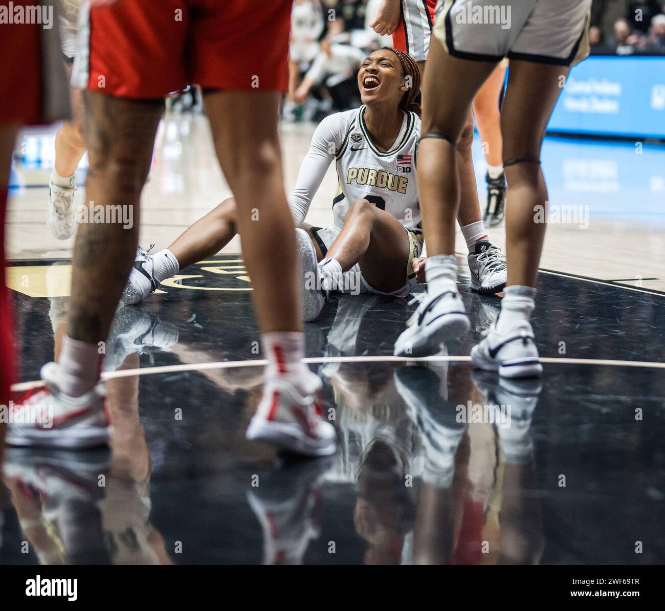 West Lafayette, Indiana, USA. 28th Jan, 2024. Purdue Boilermakers Guard ...