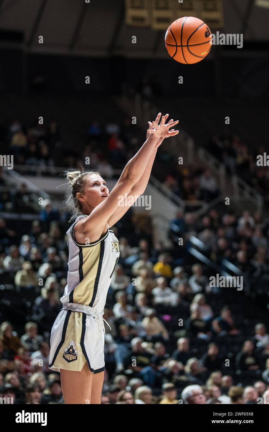 West Lafayette, Indiana, USA. 28th Jan, 2024. Purdue Boilermakers Guard ...