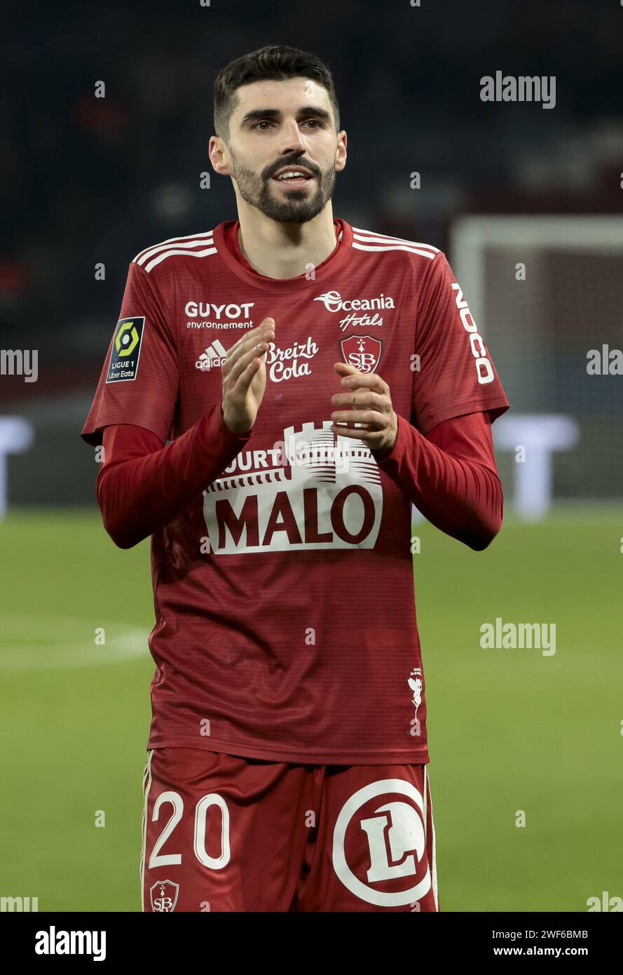 Pierre Lees-Melou of Brest salutes the supporters following the French ...