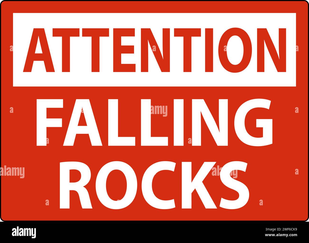 Attention sign landslide Stock Vector Images - Alamy