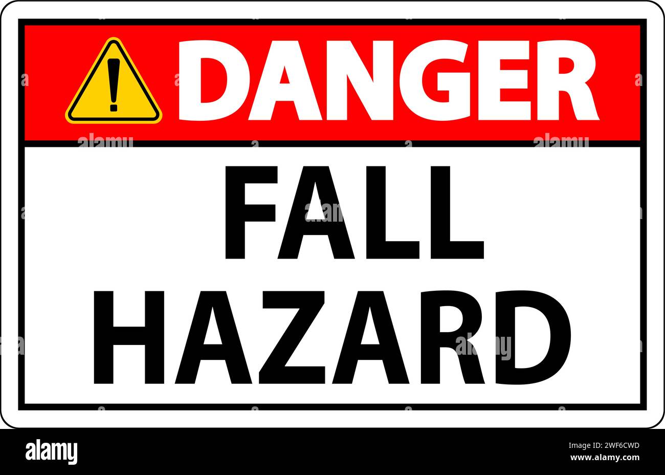 Danger Sign, Fall Hazard Stock Vector Image & Art - Alamy