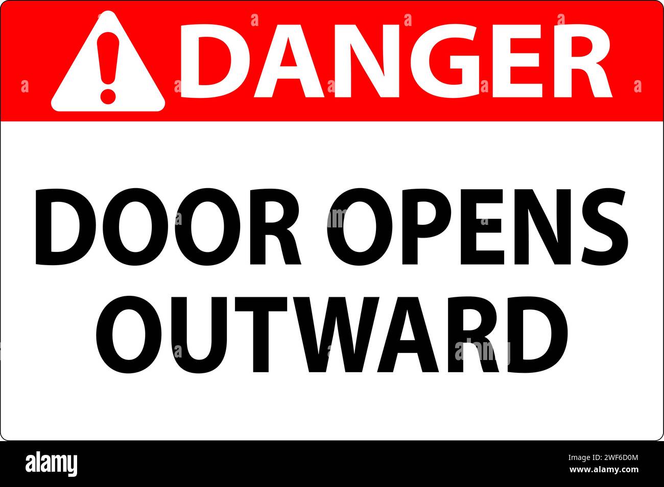 Danger Sign Door Opens Outward Stock Vector Image & Art - Alamy