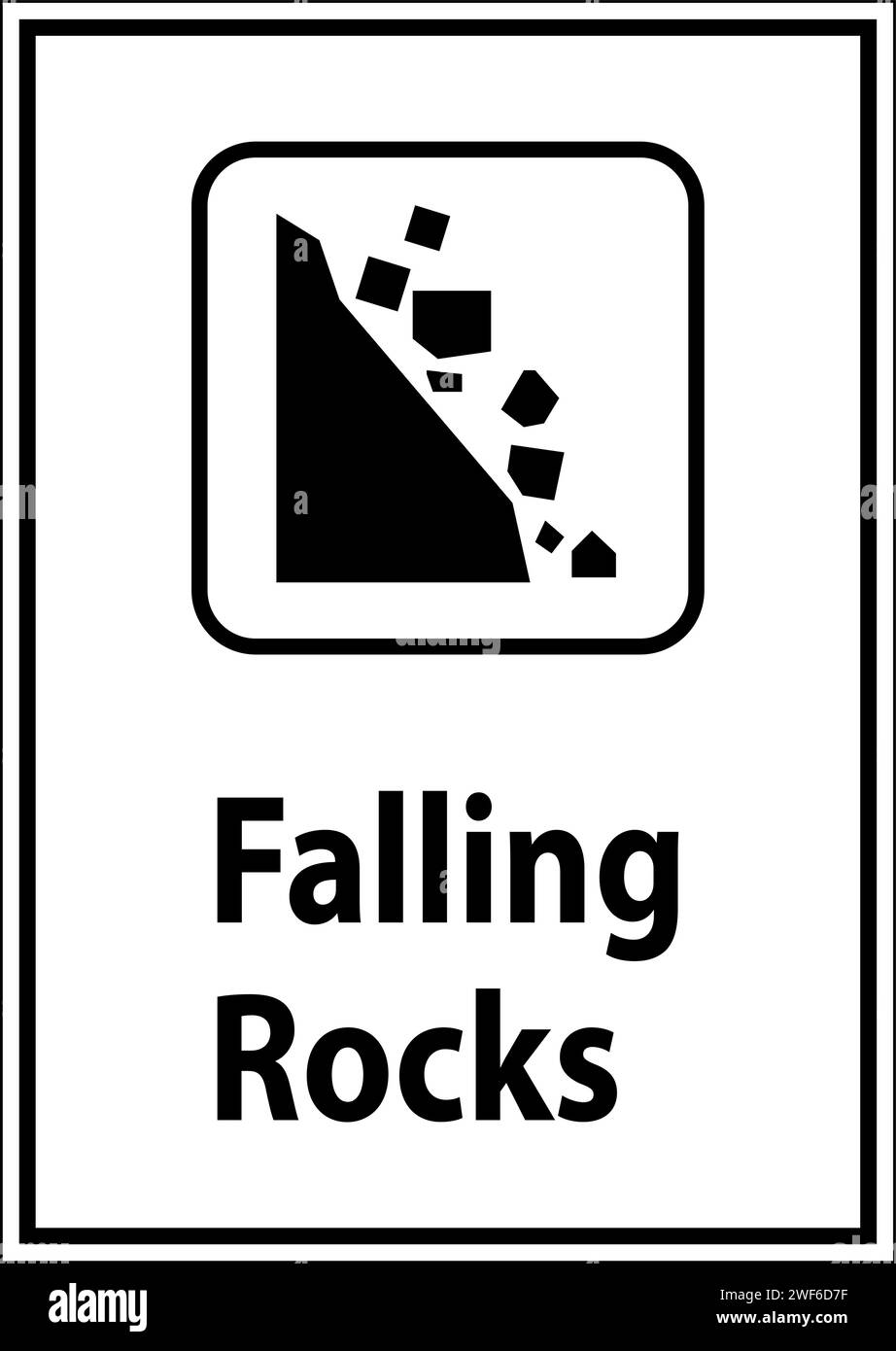 Caution Sign, Park Sign and Guide Sign, Falling Rocks Stock Vector ...