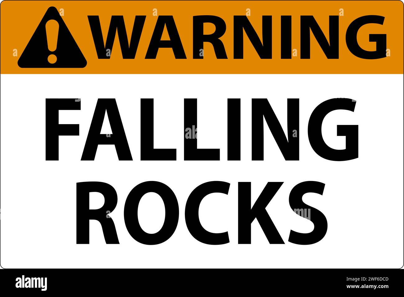 Warning Sign, Falling Rocks Stock Vector Image & Art - Alamy