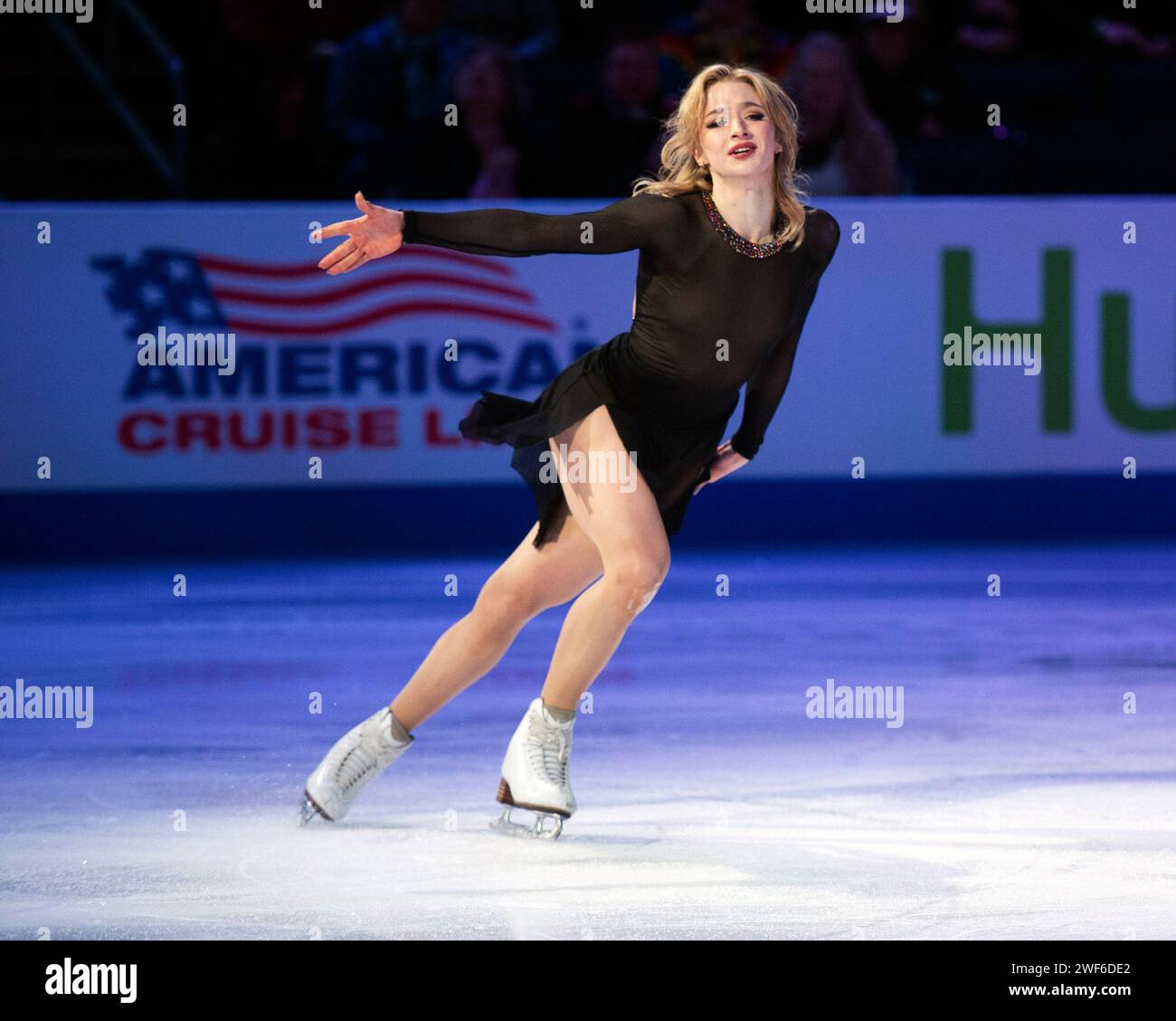 Columbus, Ohio, United States. 28th January, 2024. Amber Glenn skates ...