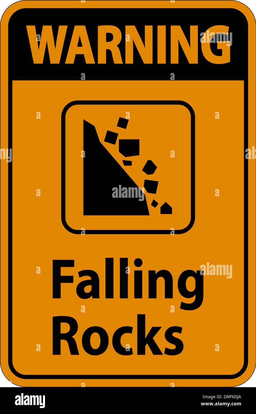 Warning Sign, Park Sign and Guide Sign, Falling Rocks Stock Vector ...