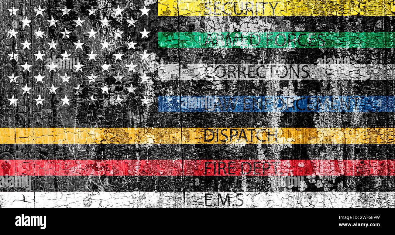First Responders American Flag Thin Line Stock Photo - Alamy First Responders American Flag Thin Line Stock Photo - Alamy