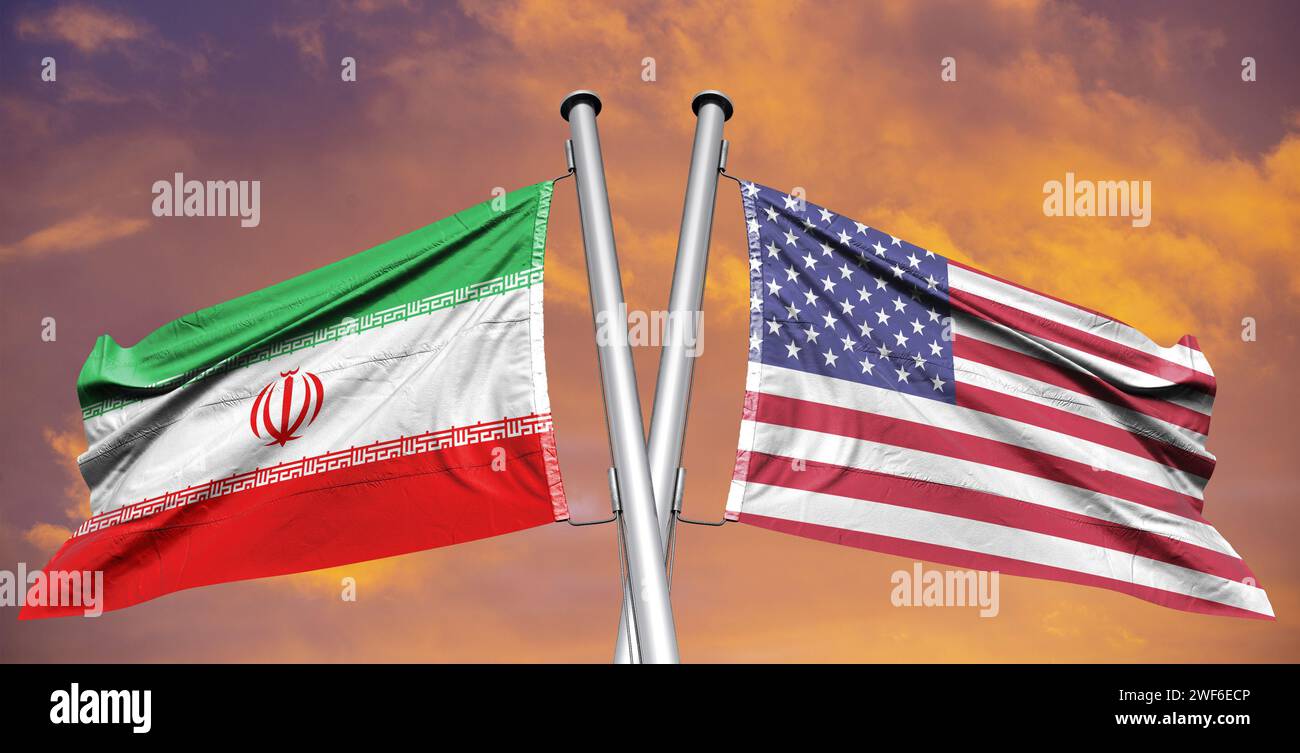 Iran vs united states flag hi-res stock photography and images - Alamy
