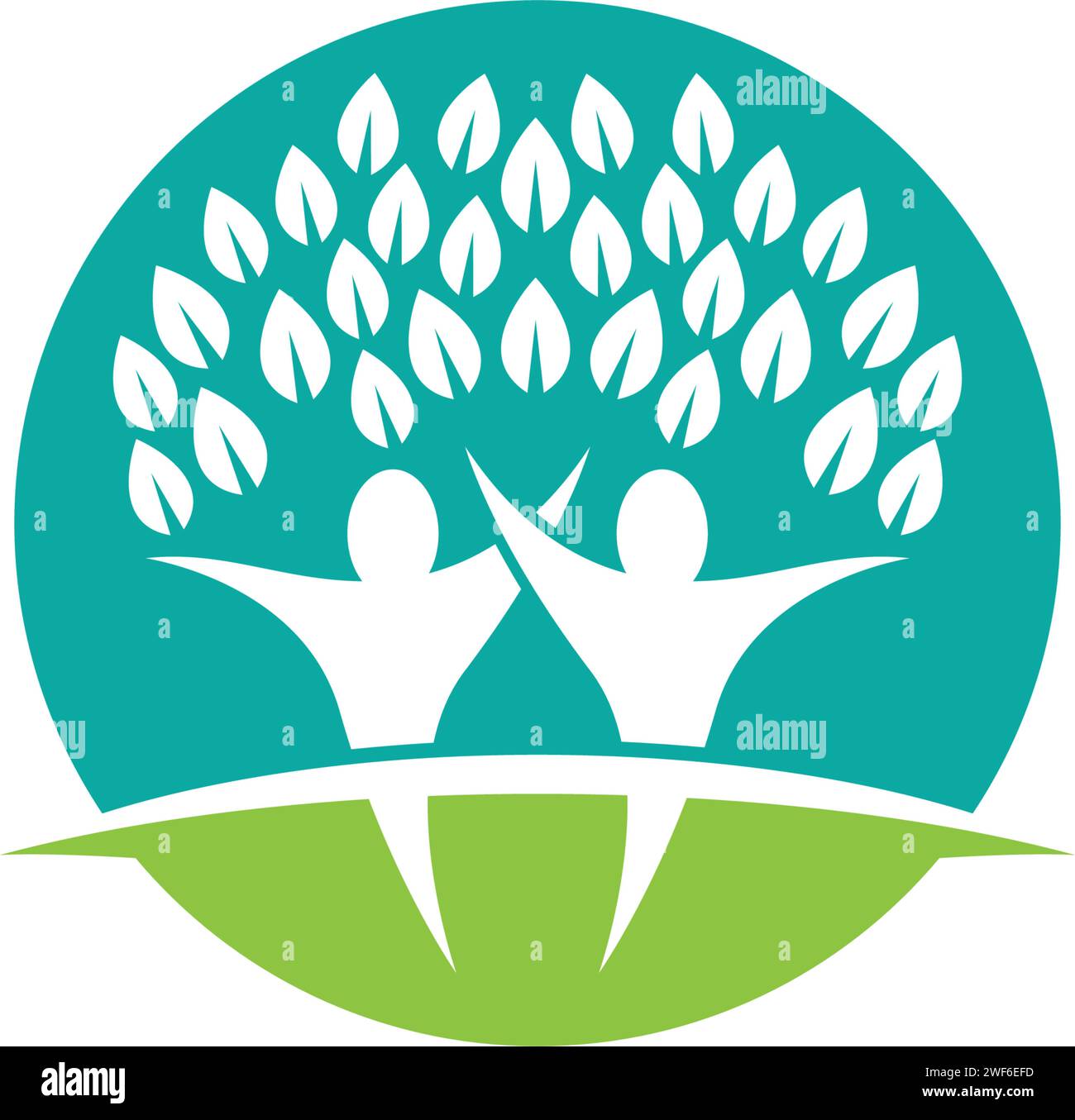 family tree symbol icon logo design template illustration Stock Vector ...