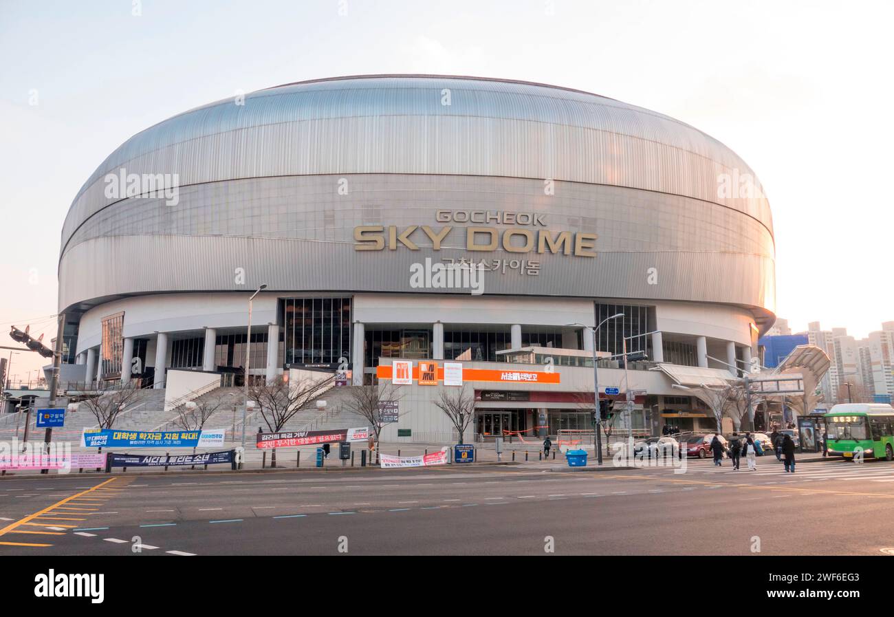 Gocheok Sky Dome, Jan 26, 2024 : The Gocheok Sky Dome in Seoul, South Korea. The dome will host ...