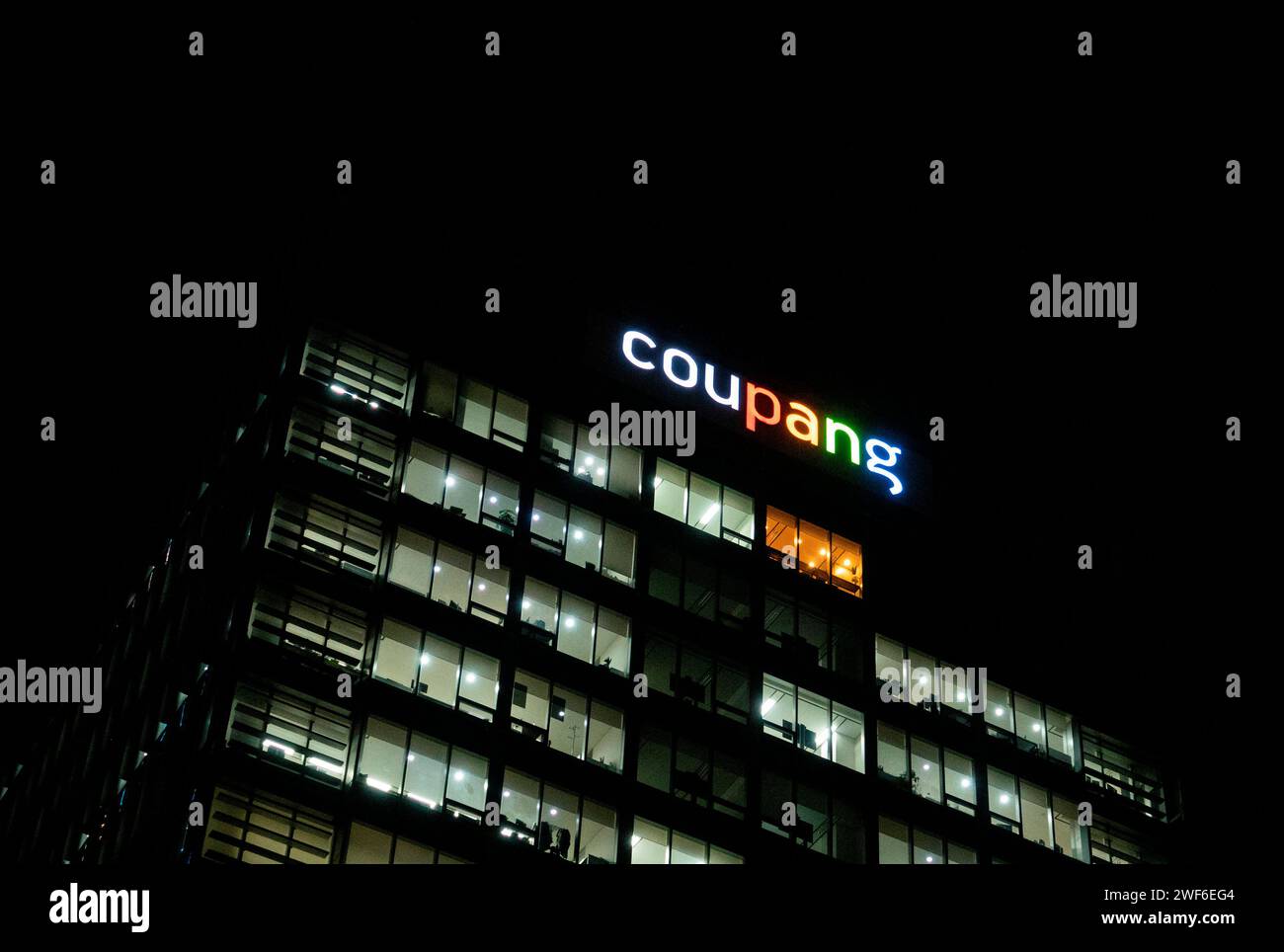 Coupang, Jan 26, 2024 : The logo of Coupang is seen at its main office ...