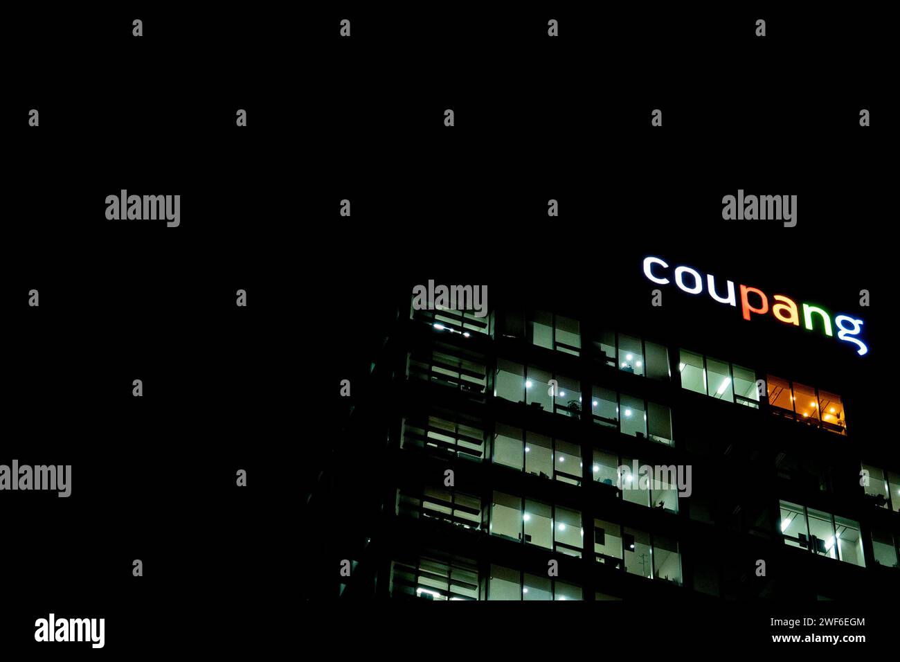 Coupang, Jan 26, 2024 : The logo of Coupang is seen at its main office ...