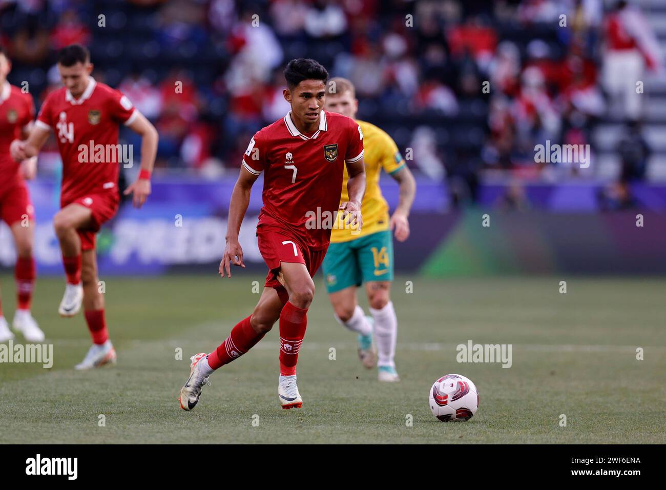 Doha, Qatar. 27th Jan, 2024. Marselino Ferdinan (IDN) Football/Soccer ...