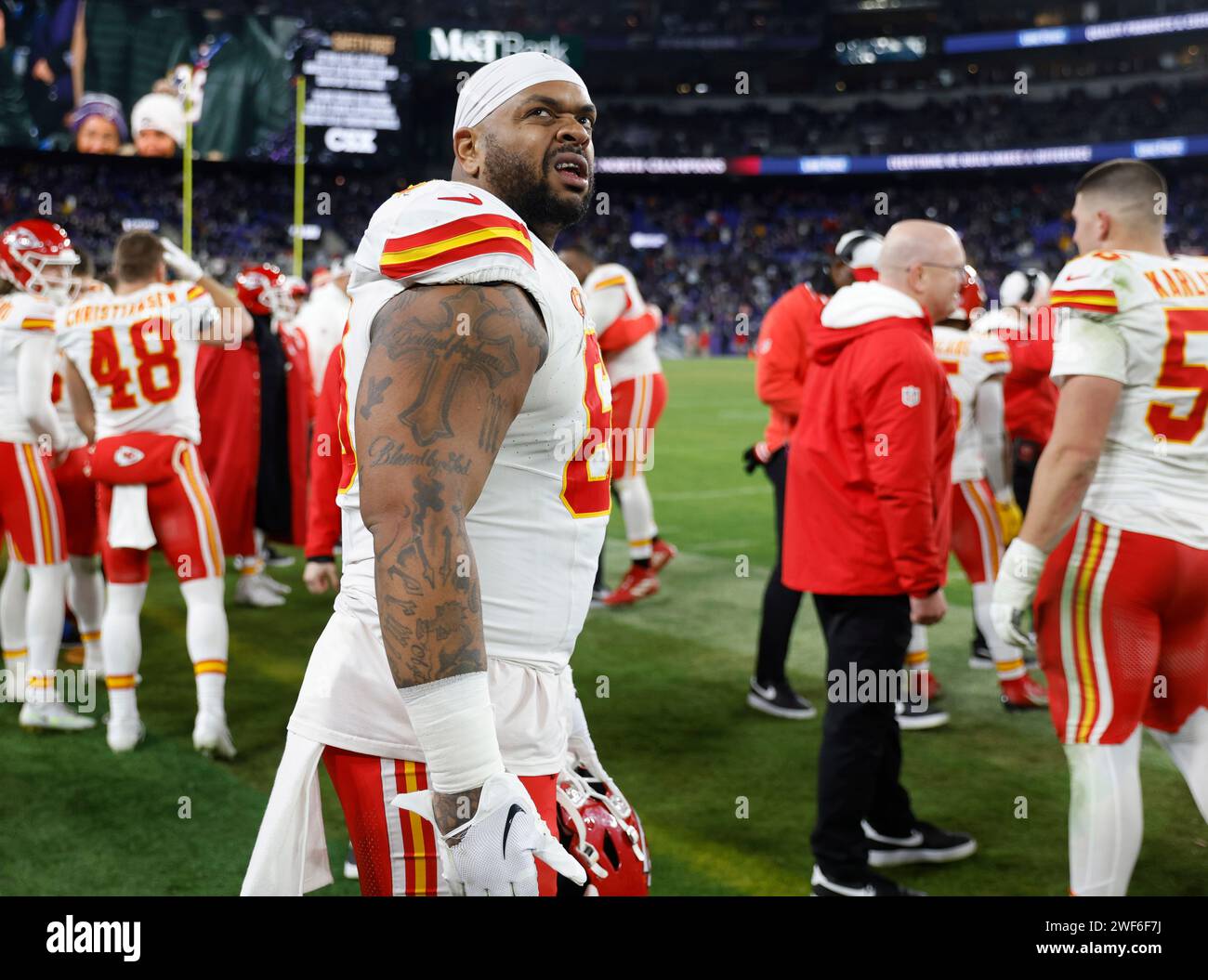 Baltimore, MD, USA. 28th Jan, 2024. Kansas City Chiefs NT Mike Pennel ...